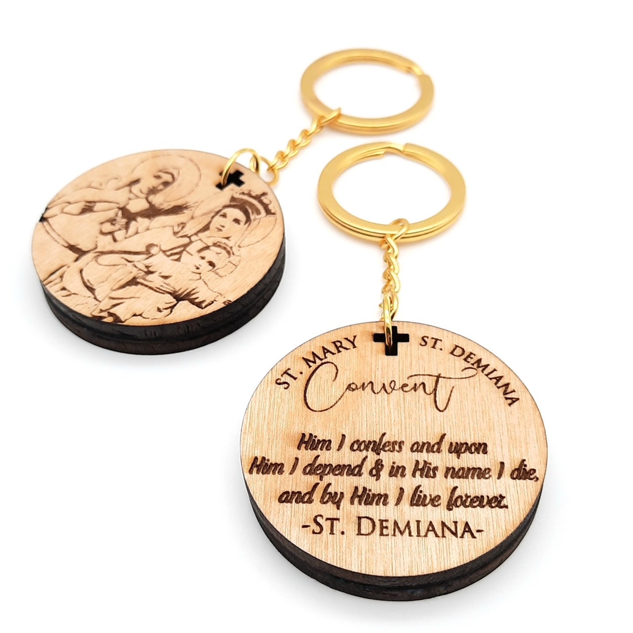 Convent Logo Wood Keychain | St. Demiana Bookstore