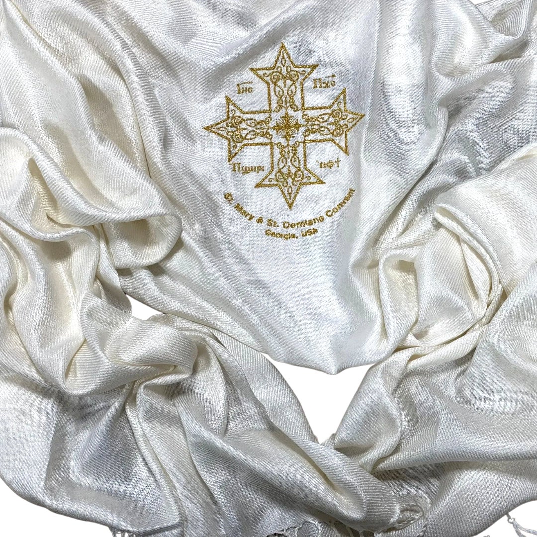 Design 2 - Coptic Cross Embroidered Head Veil (Personalization ...