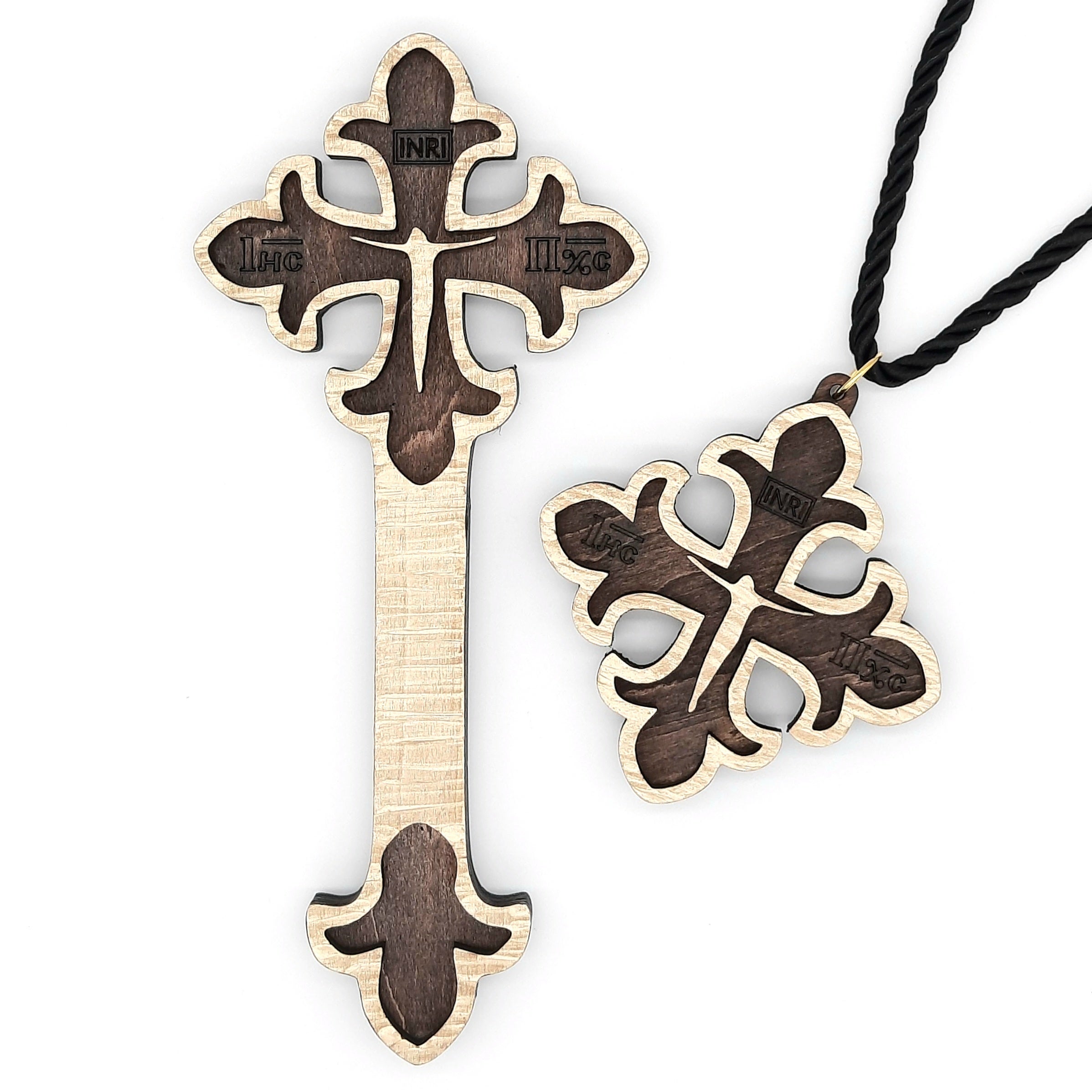 Coptic Cross Necklace and Hand Cross Set | St. Demiana Bookstore